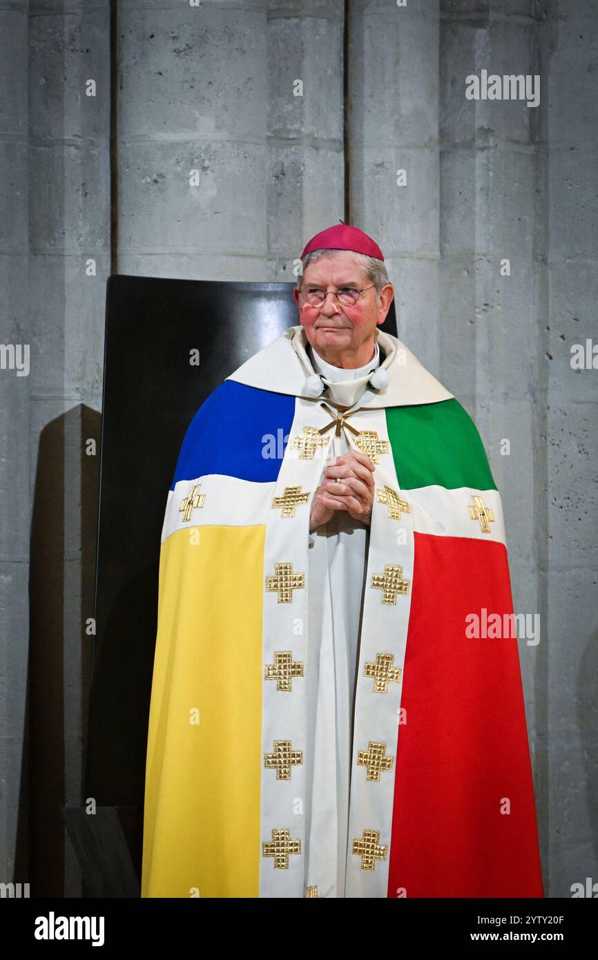 Paris, France. 07th Dec, 2024. Archbishop of Paris, Laurent Ulrich ...
