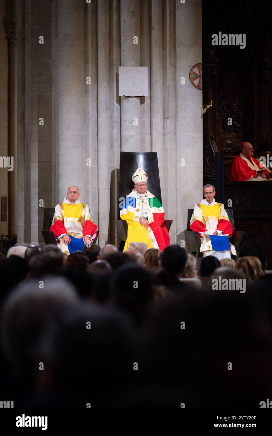 Paris, France. 07th Dec, 2024. Archbishop of Paris, Laurent Ulrich ...