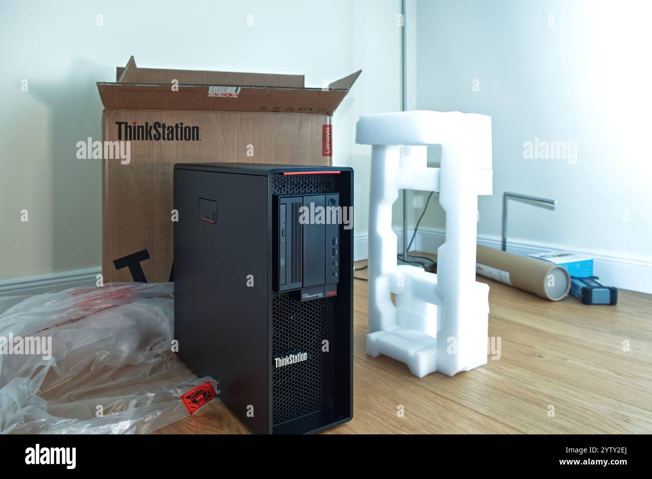 Paris, France - Nov 25, 2020: Lenovo ThinkStation P620 with AMD ...