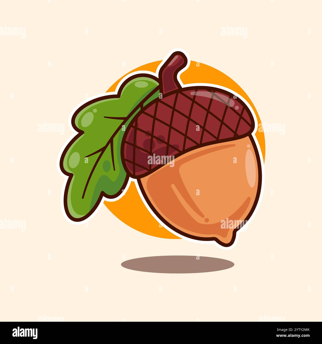 acorn - cartoon vector illustration. design element for poster ...