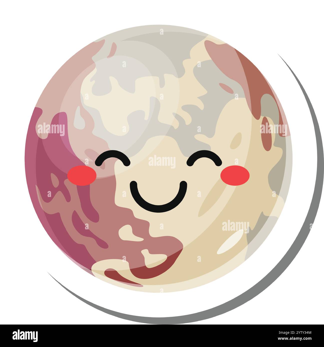 Pluto, a dwarf planet in the kuiper belt, is depicted with a charming ...