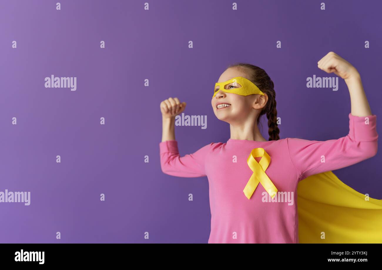 Awareness ribbon problem childhood cancer hi-res stock photography and ...