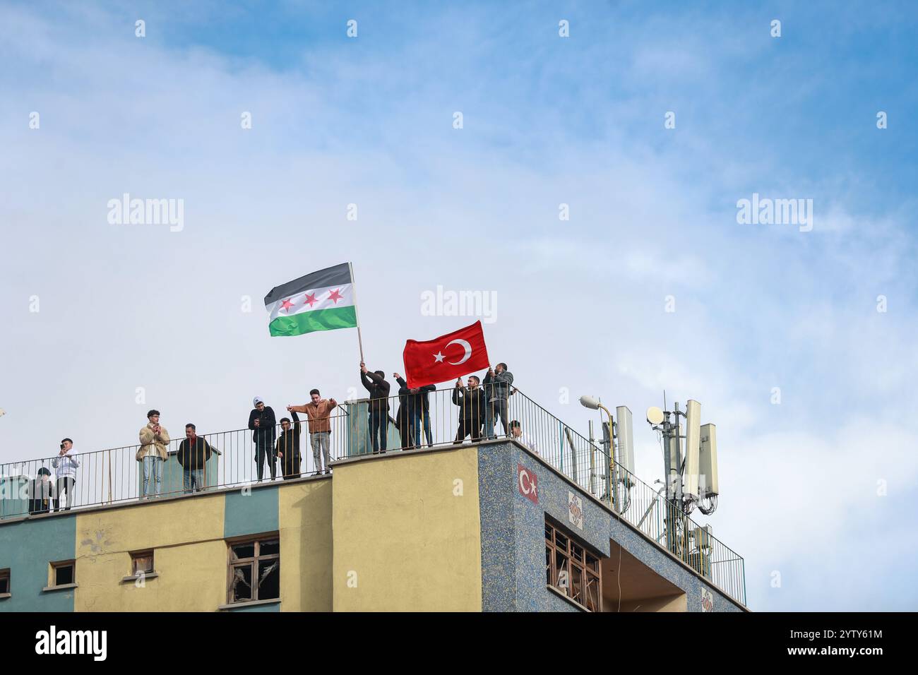 Turkish flags on roof hi-res stock photography and images - Alamy