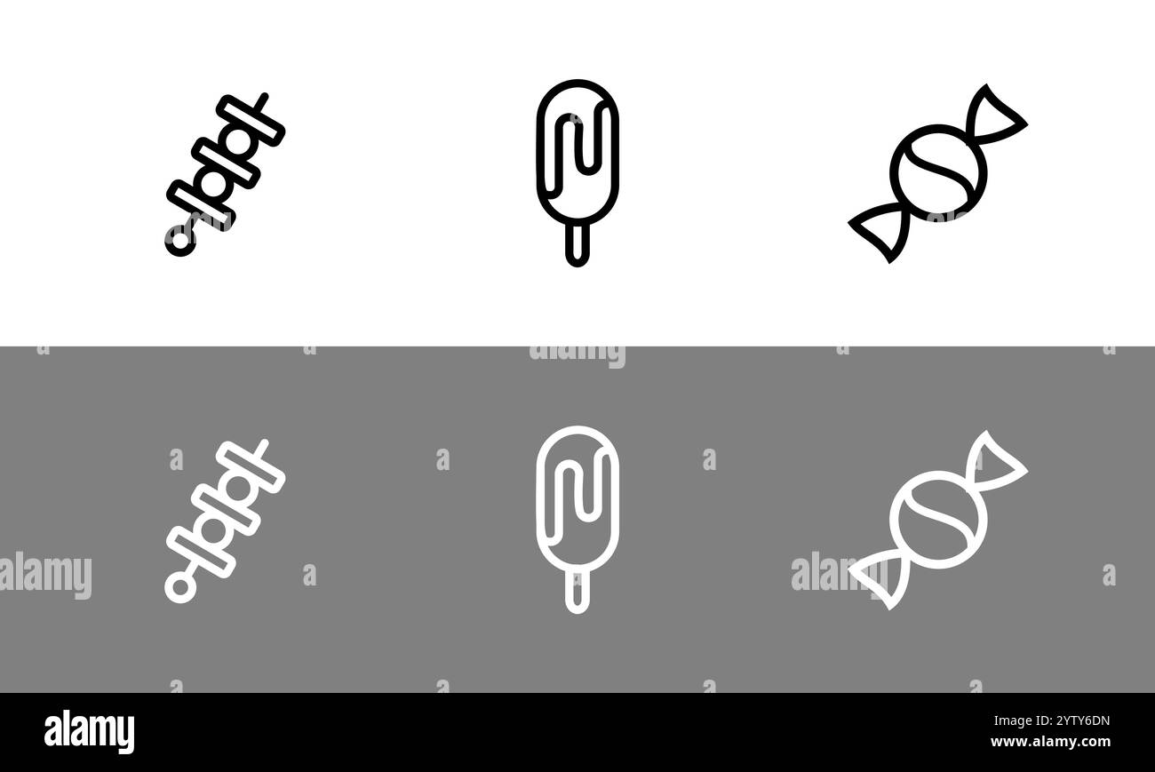 Food symbol set - flat outlined food symbols Stock Vector Image & Art ...