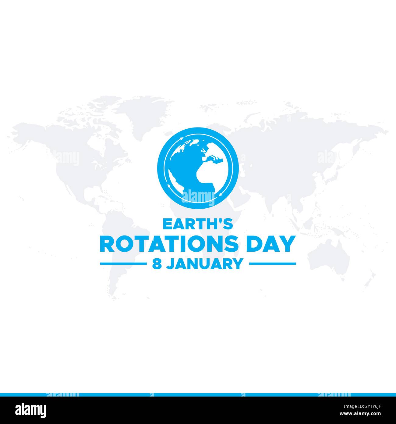 Earths Rotation Day. 8 January. earths rotation day poster, banner ...