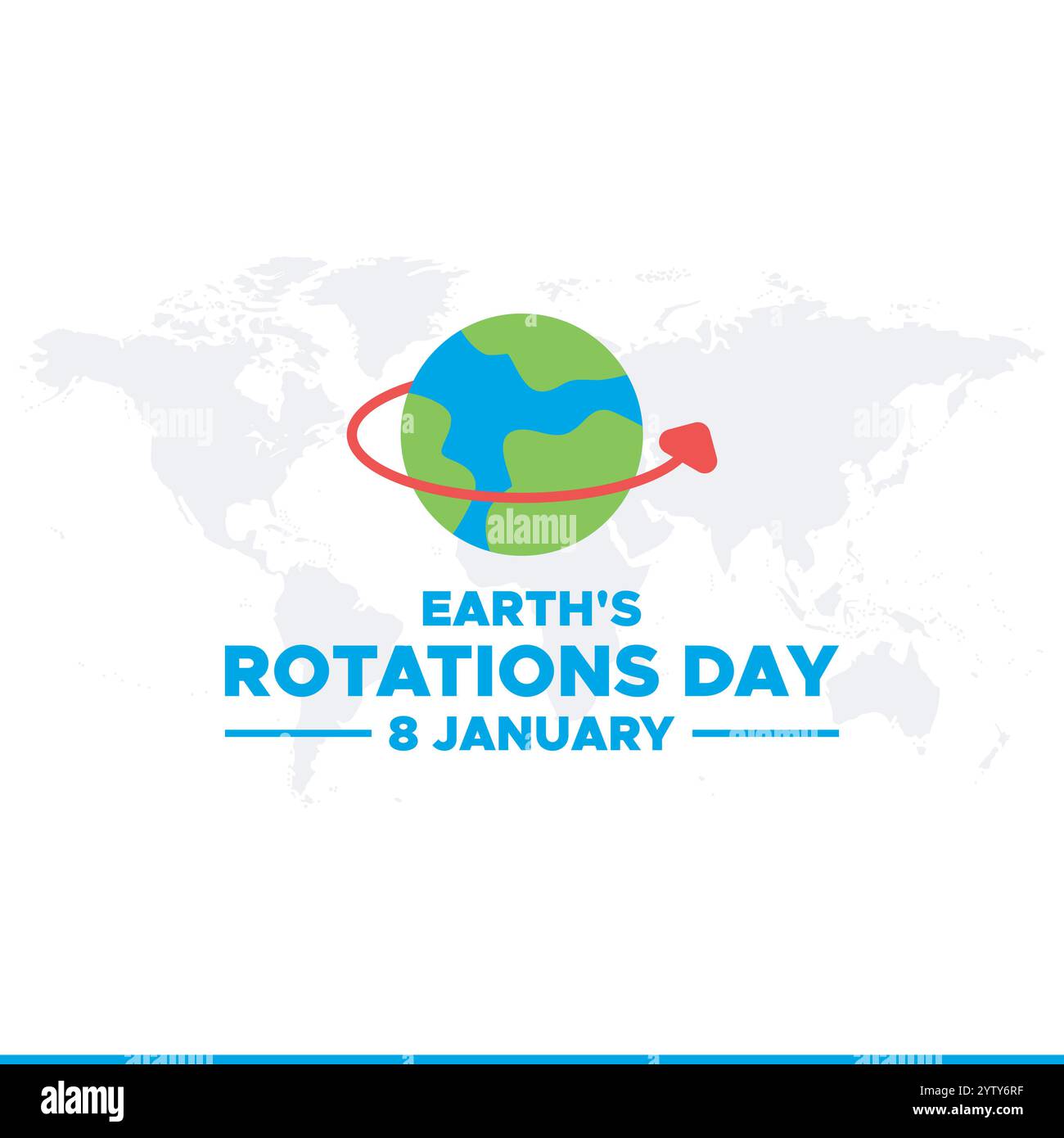 Earths Rotation Day. 8 January. earths rotation day poster, banner ...
