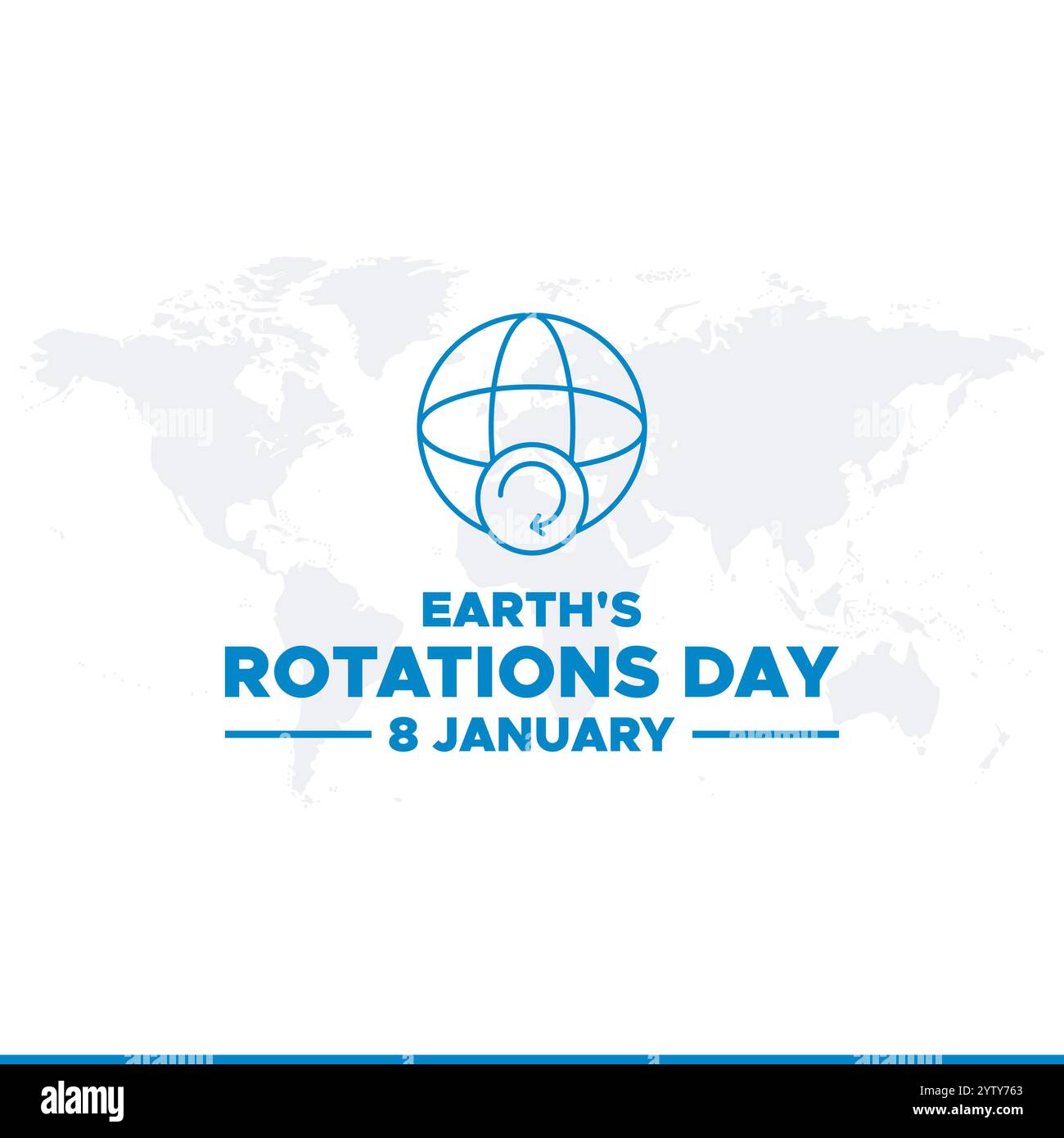 Earths Rotation Day. 8 January. earths rotation day poster, banner ...