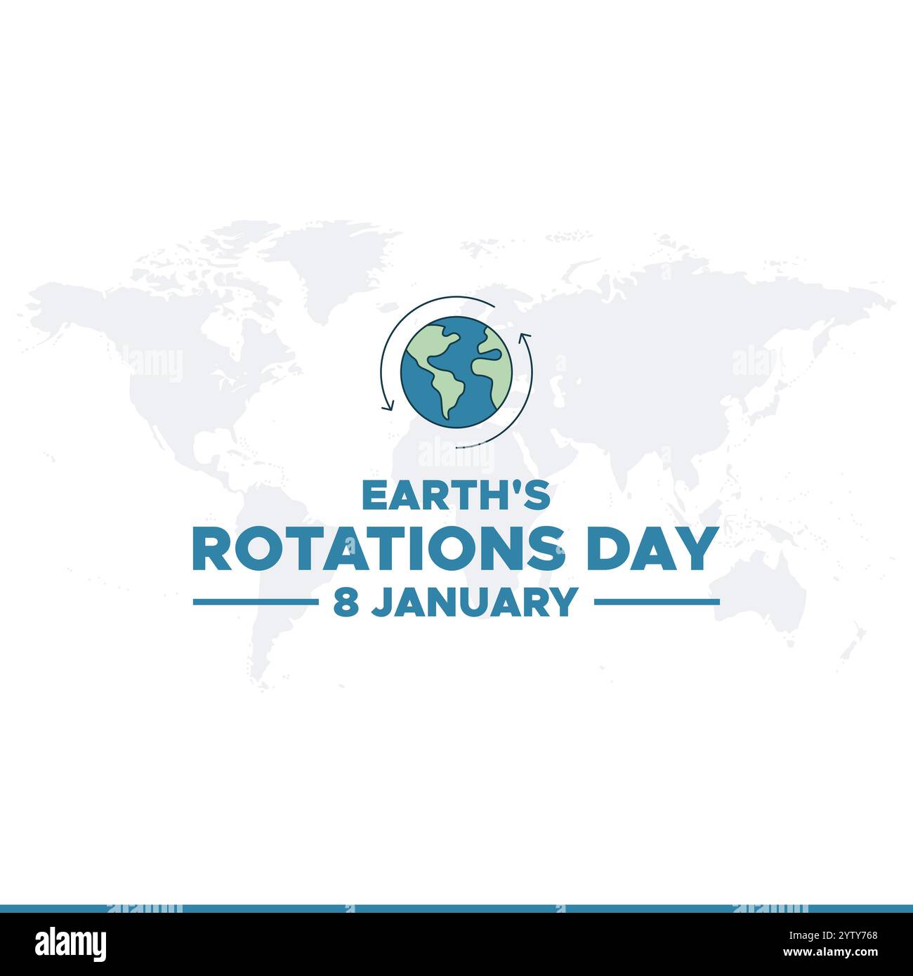 Earths Rotation Day. 8 January. earths rotation day poster, banner ...