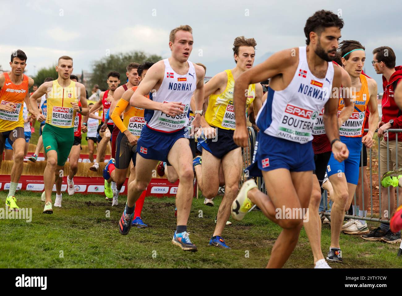 Kasper Fosser, center, and Jacob Boutera, right, both of Norway ...