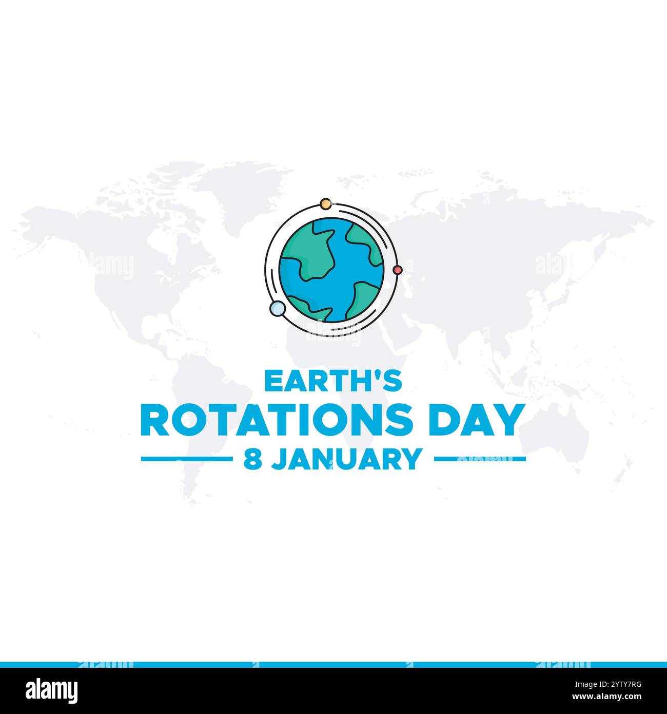 Earths Rotation Day. 8 January. earths rotation day poster, banner ...