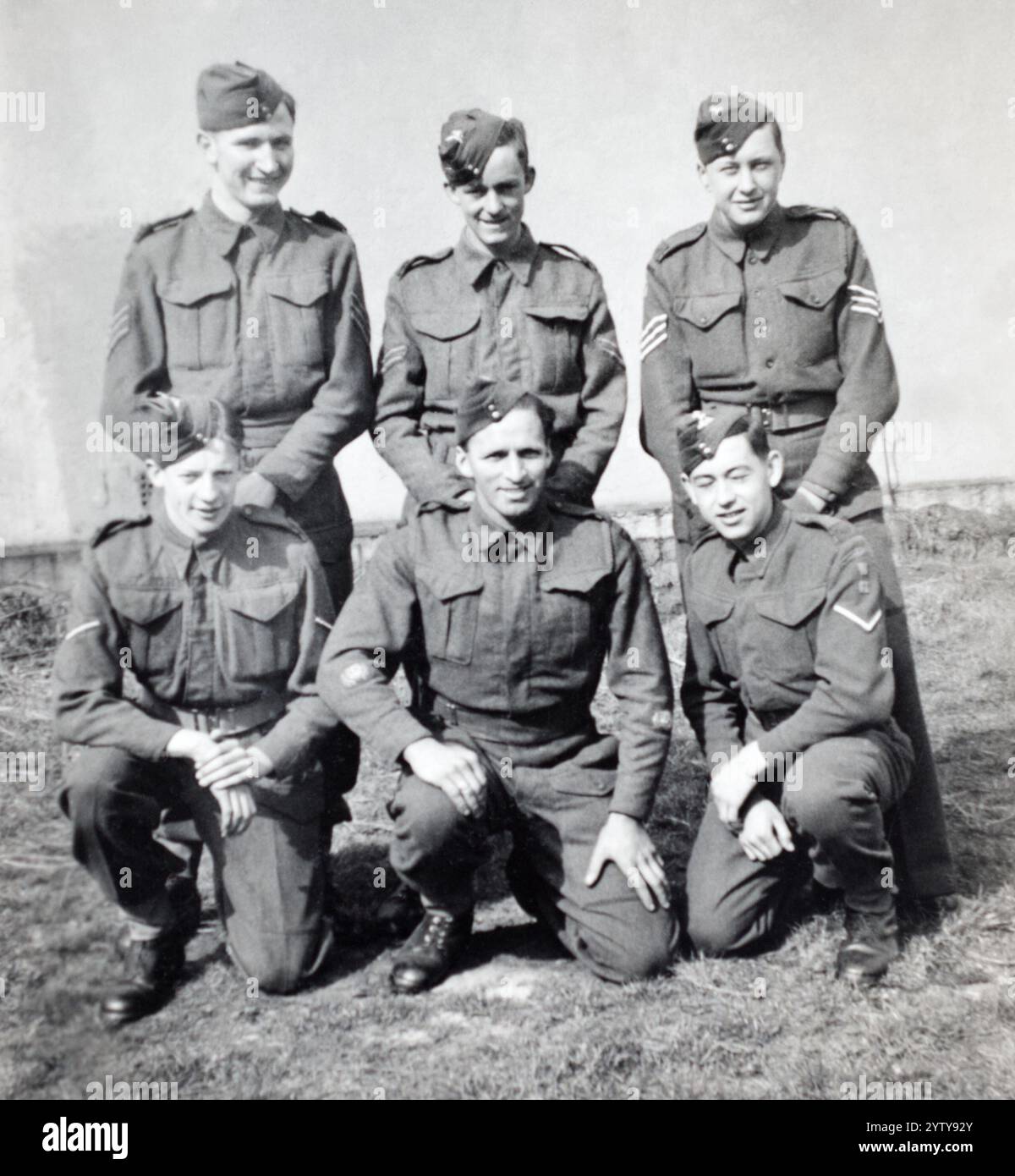 Company sergeant major Hutchison (front centre) with cadets of H ...