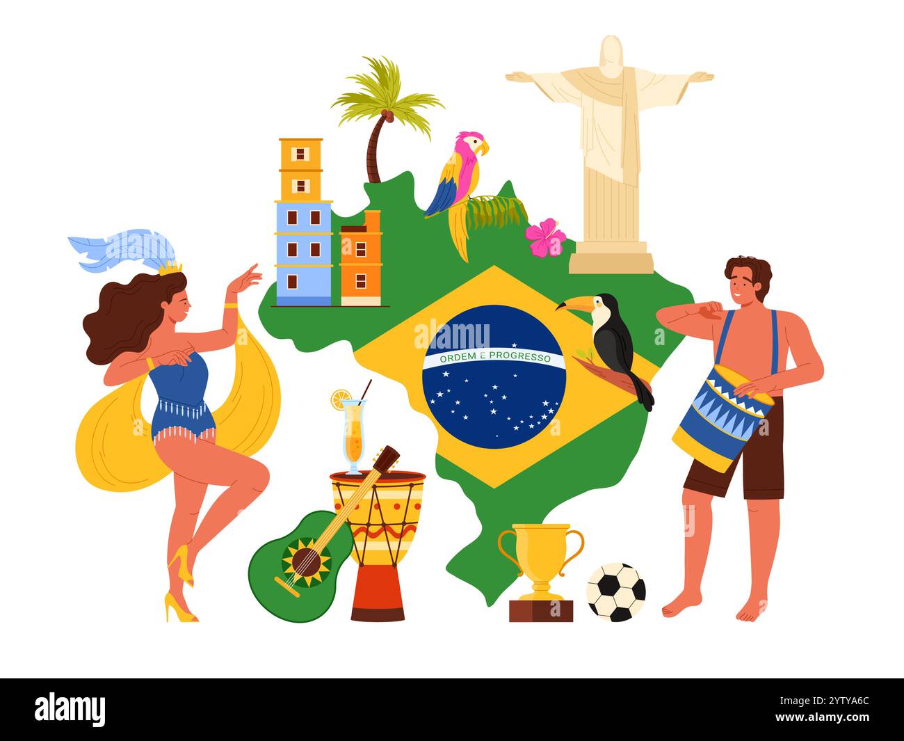 Statue caribbean Stock Vector Images - Alamy
