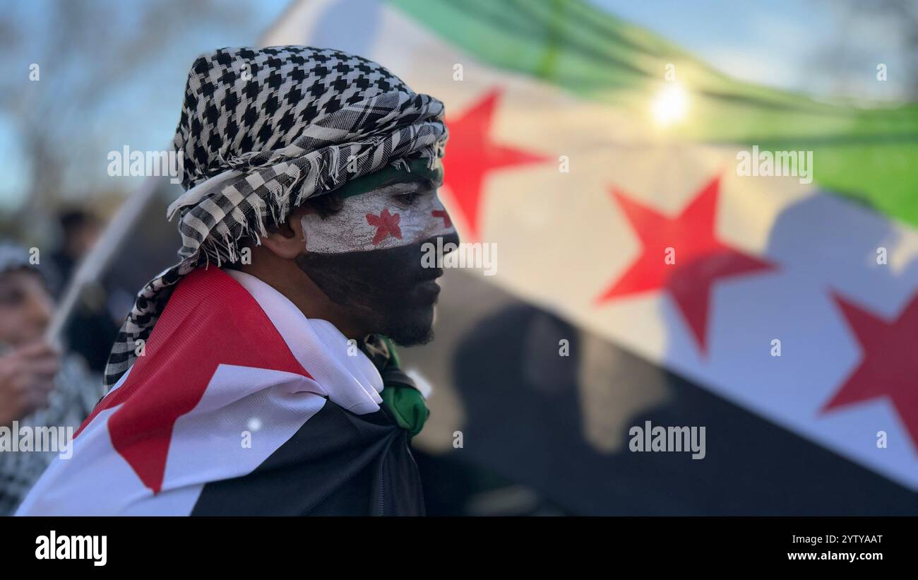 Syrians celebrate the Syrian government fall and end of Assad family's ...