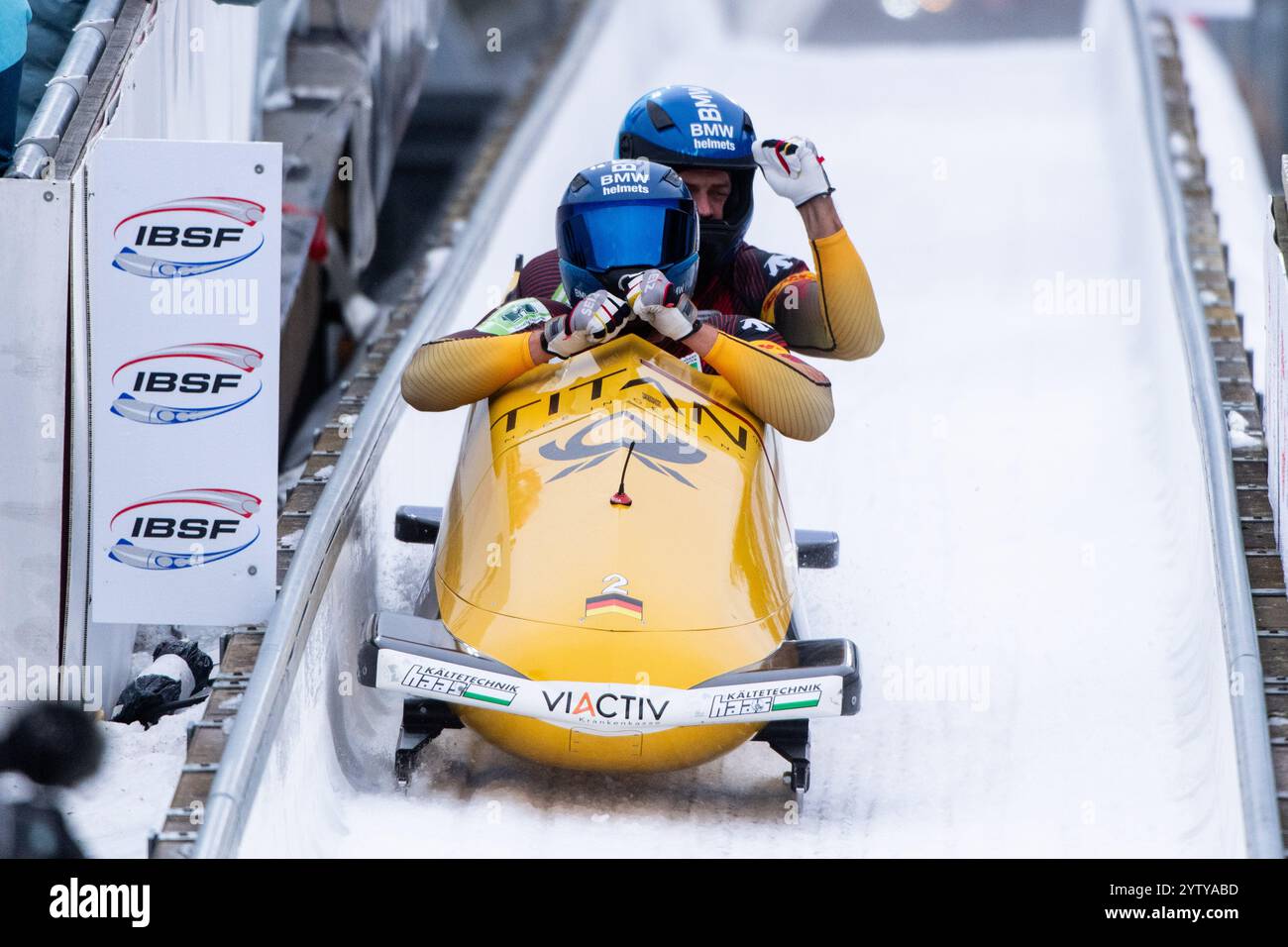 Johannes Lochner, Georg Fleischhauer (Deutschland) jubeln im Ziel, GER ...