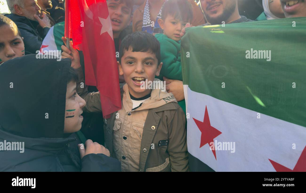 Syrians celebrate the Syrian government fall and end of Assad family's ...