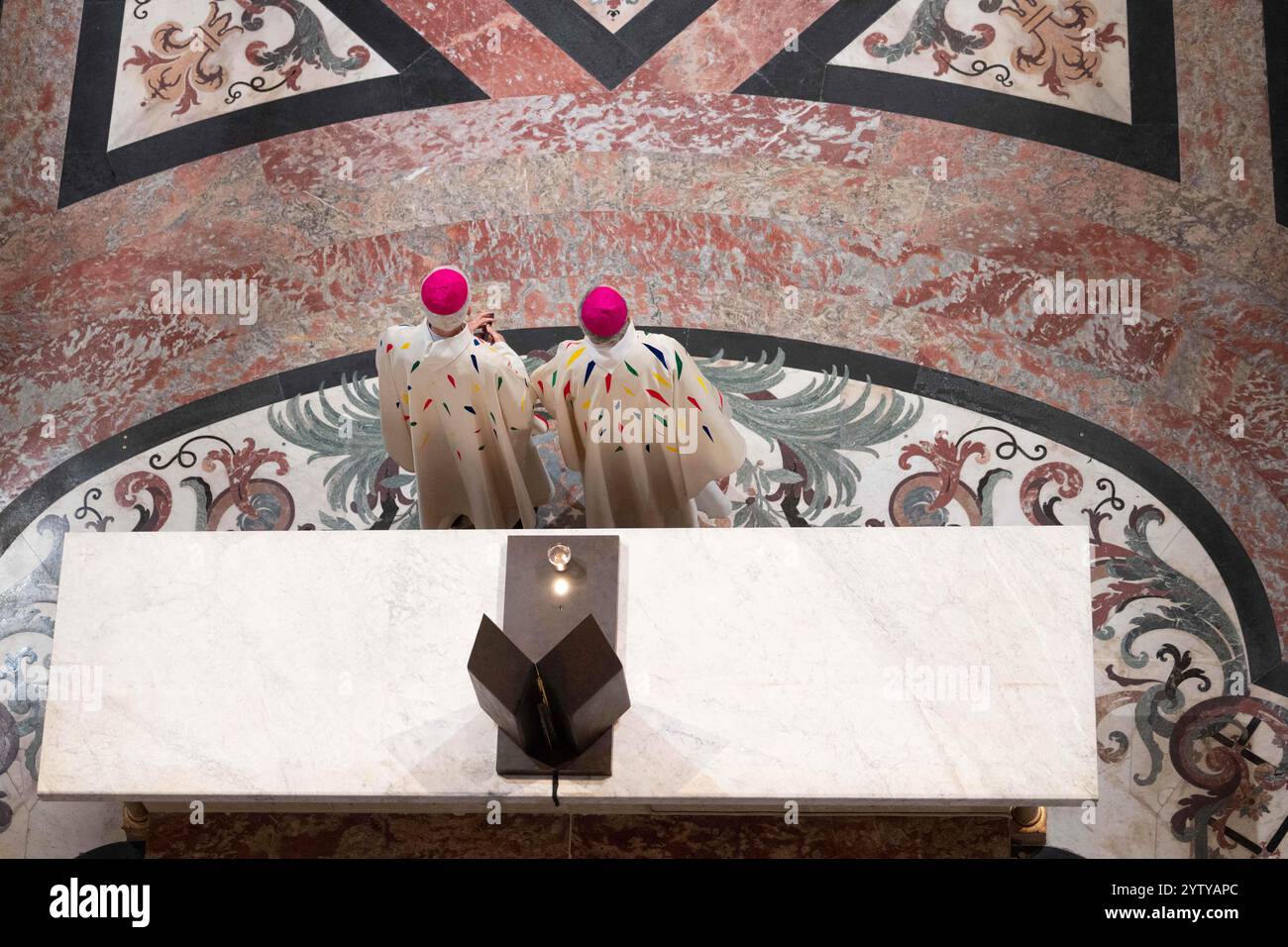 The Archbishop of Paris Laurent Ulrich during the first mass for the ...