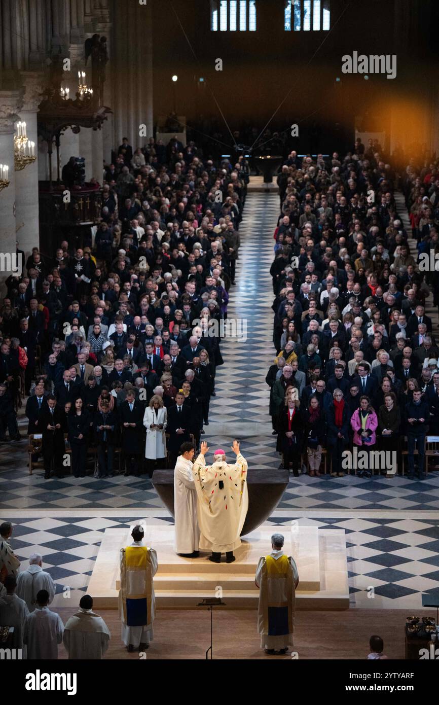 The Archbishop of Paris Laurent Ulrich leads a prayer during the ...