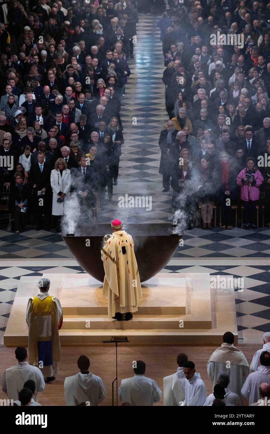 The Archbishop of Paris Laurent Ulrich leads a prayer during the ...