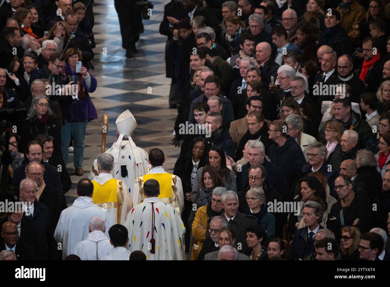 The Archbishop of Paris Laurent Ulrich during the first mass for the ...