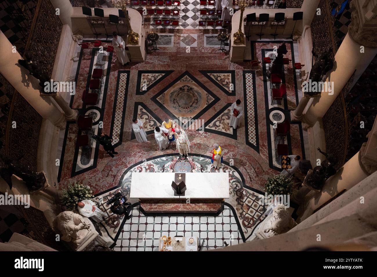 The Archbishop of Paris Laurent Ulrich during the first mass for the ...