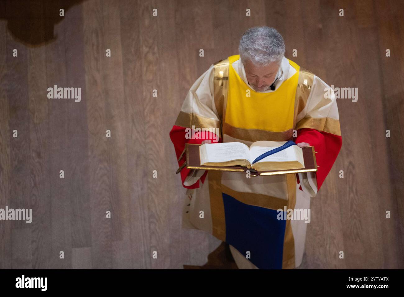 The Archbishop of Paris Laurent Ulrich during the first mass for the ...
