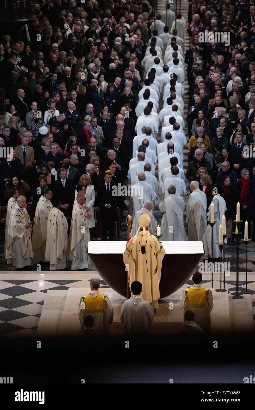 The Archbishop of Paris Laurent Ulrich during the first mass for the ...
