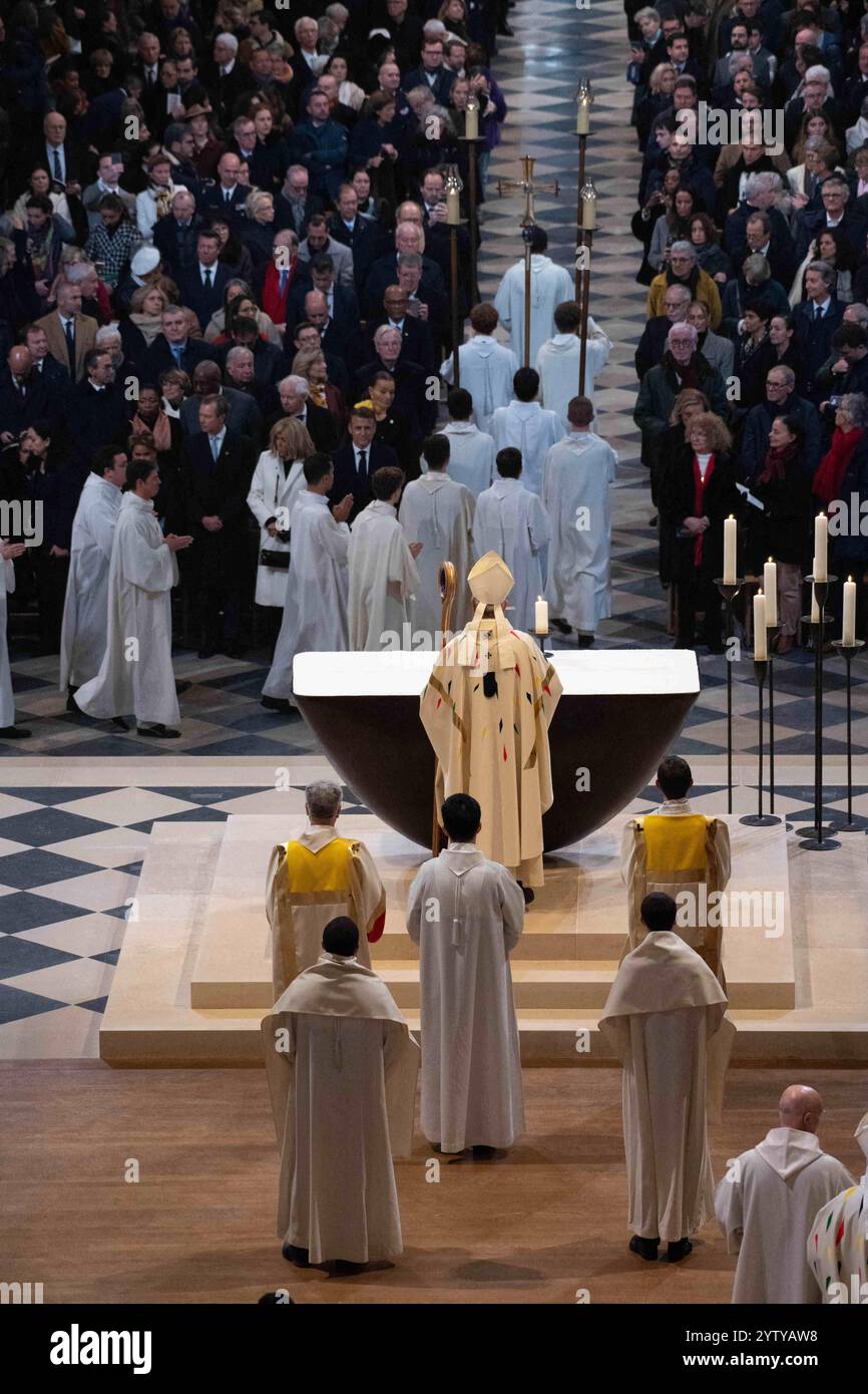 The Archbishop of Paris Laurent Ulrich during the first mass for the ...