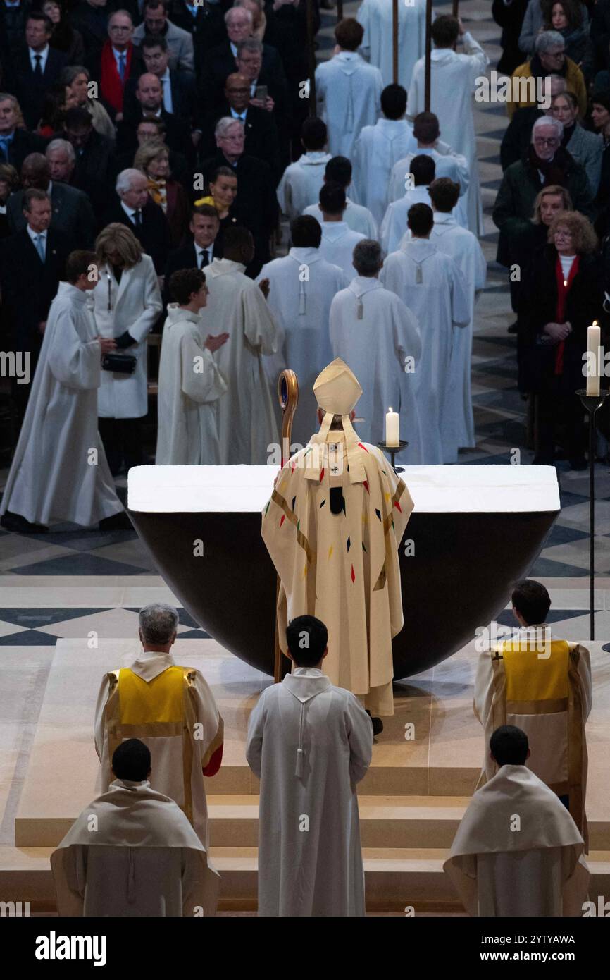 The Archbishop of Paris Laurent Ulrich during the first mass for the ...