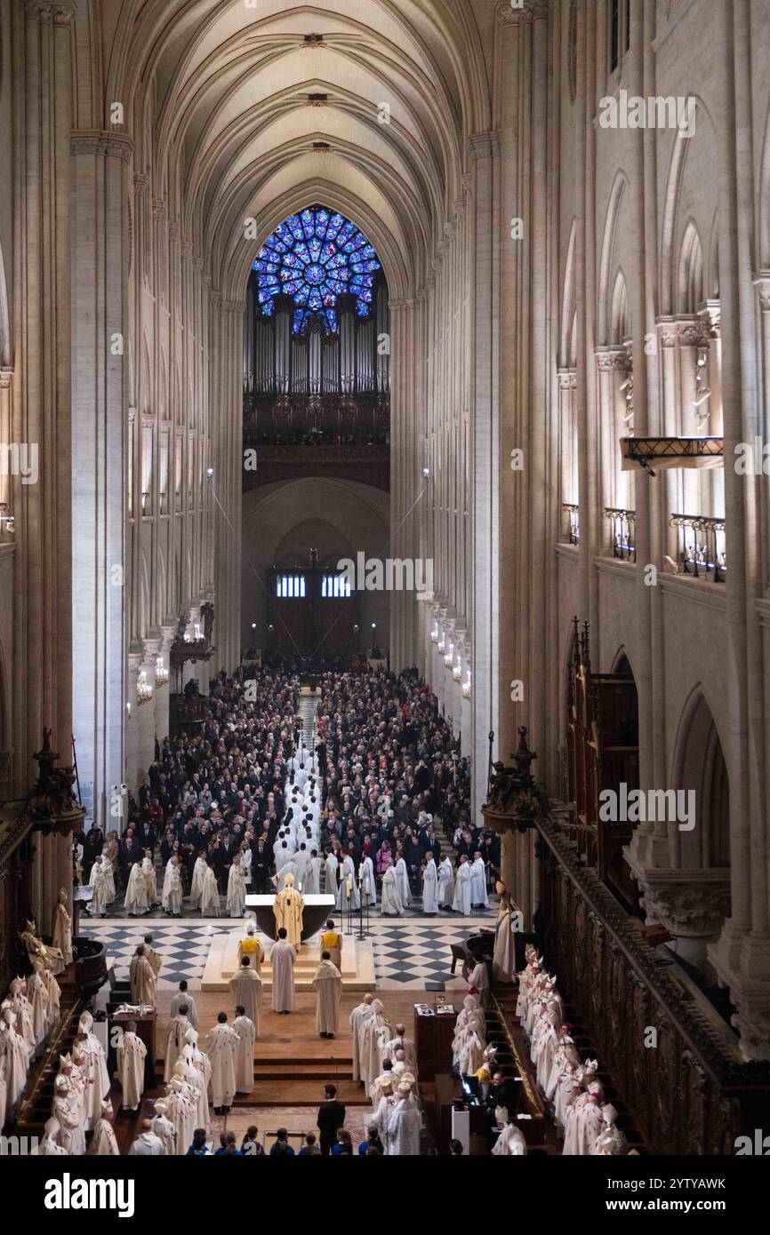 The Archbishop of Paris Laurent Ulrich during the first mass for the ...