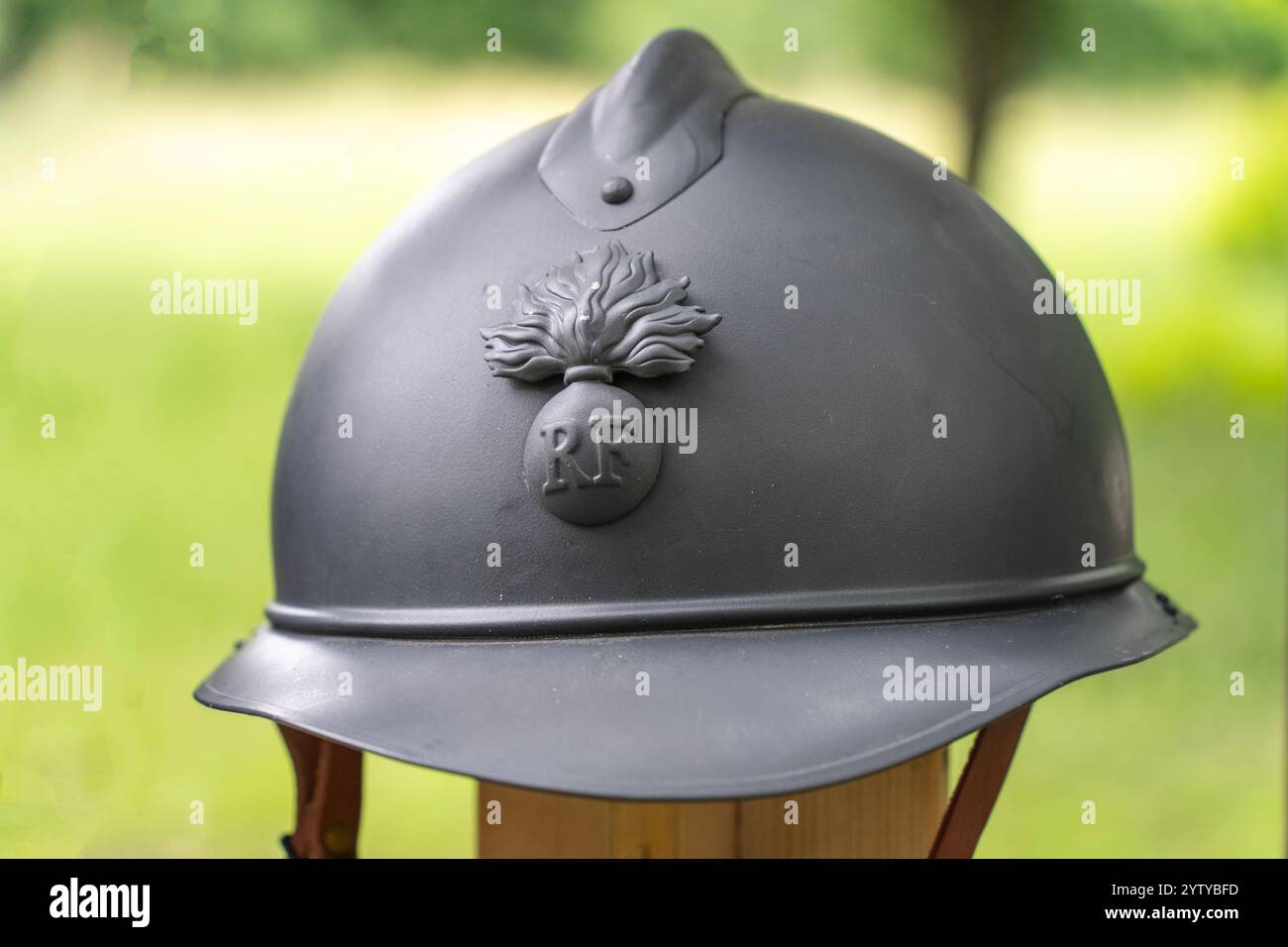 French WWI military helmet with emblem Stock Photo - Alamy
