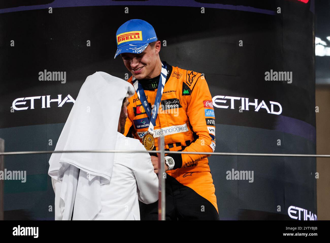 NORRIS Lando (gbr), McLaren F1 Team MCL38, portrait, FIA medal, BEN ...