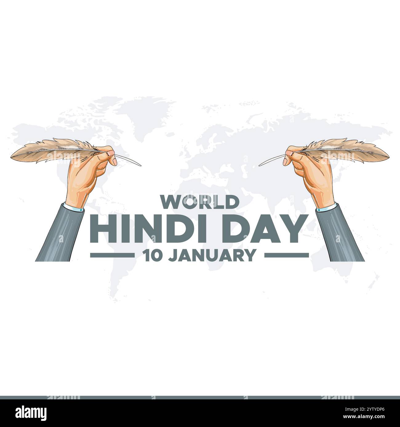 World Hindi Day, 10 January. Editable Vector Illustration Stock Vector ...
