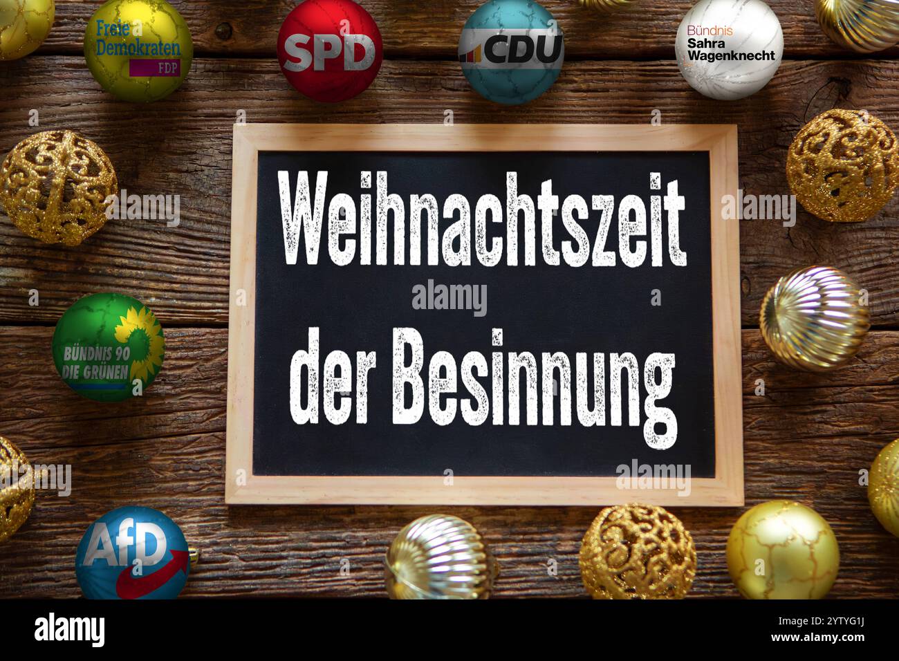 Bavaria, Germany - December 8, 2024: A slate board with the inscription ...