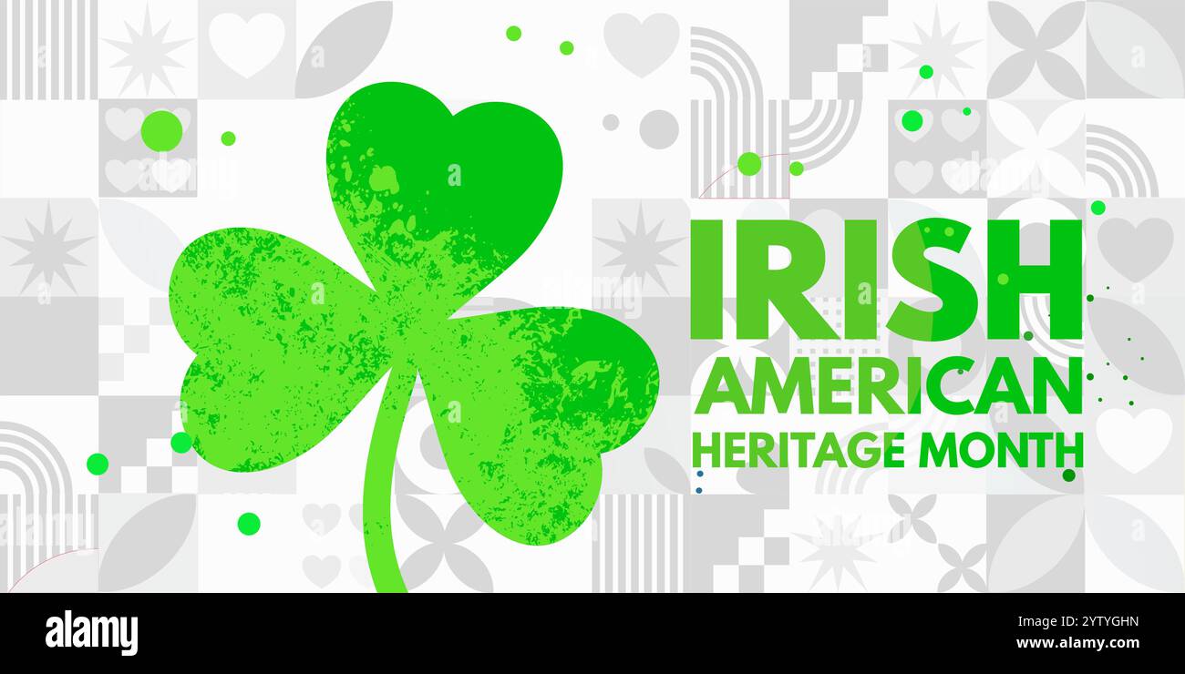 Irish-American Heritage Month Stock Vector Image & Art - Alamy