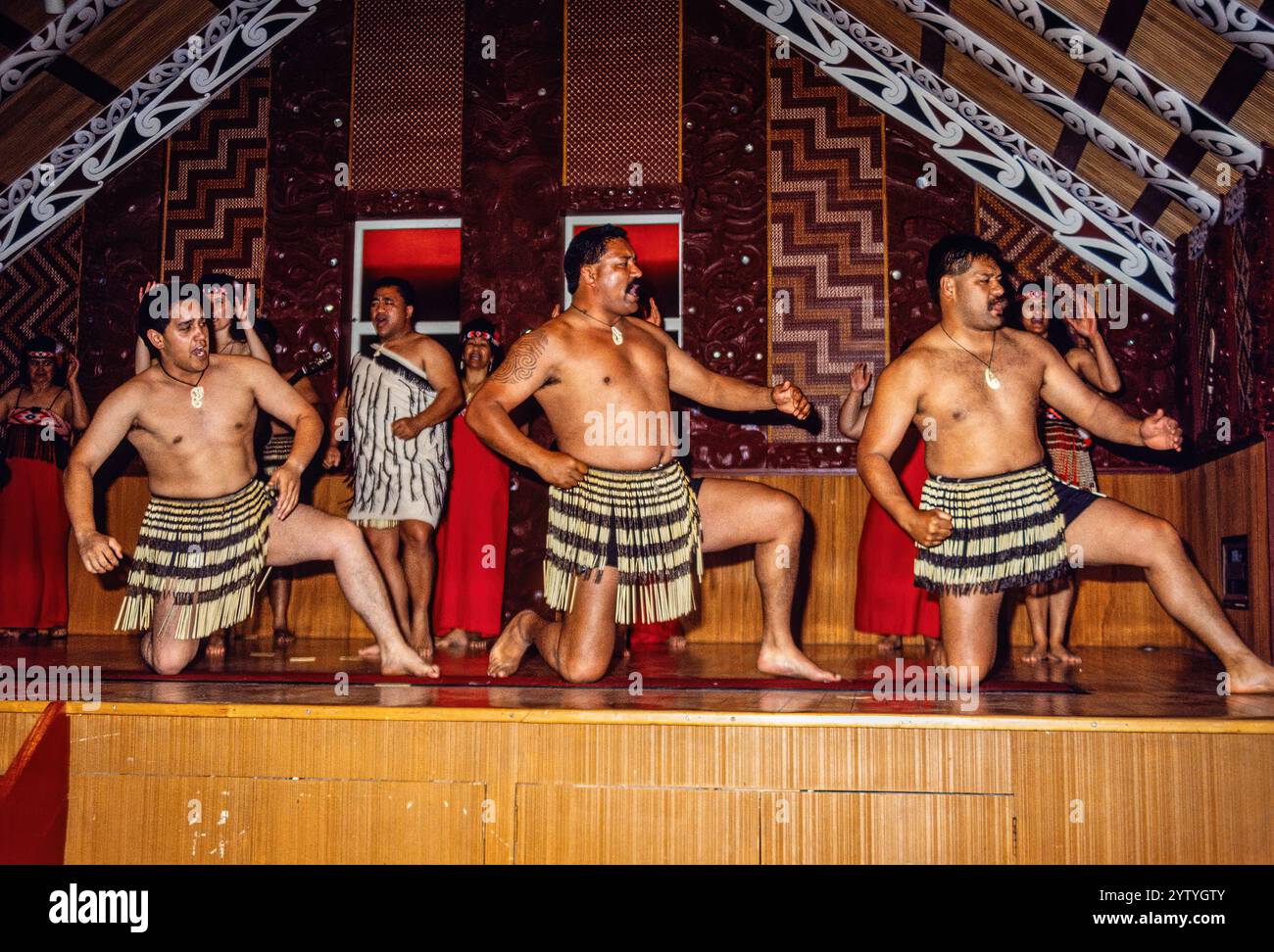 Whakarewarewa, living Maori village on New Zealand North Island and ...