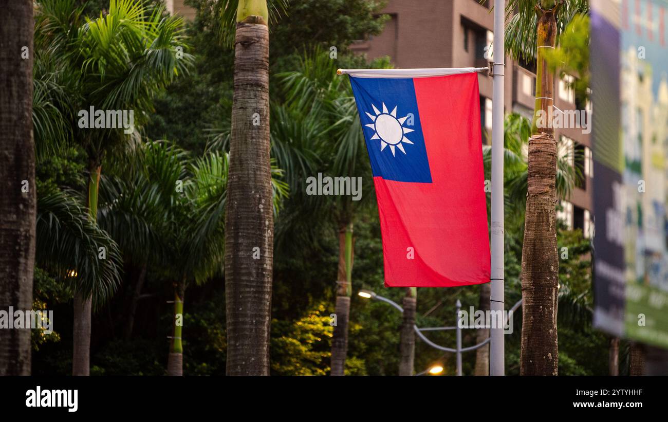 Taiwan flag waving amidst hi-res stock photography and images - Alamy
