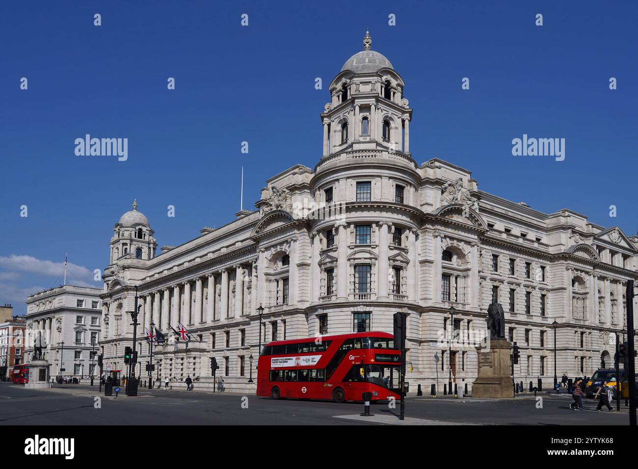 Massive baroque style government buildings on Whitehall in London ...
