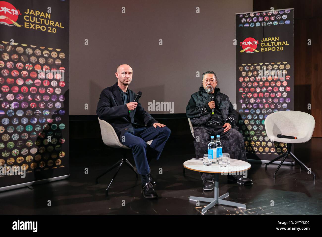 London, UK. 08th Dec, 2024. Artist Takashi Murakami with Sam Thorne ...