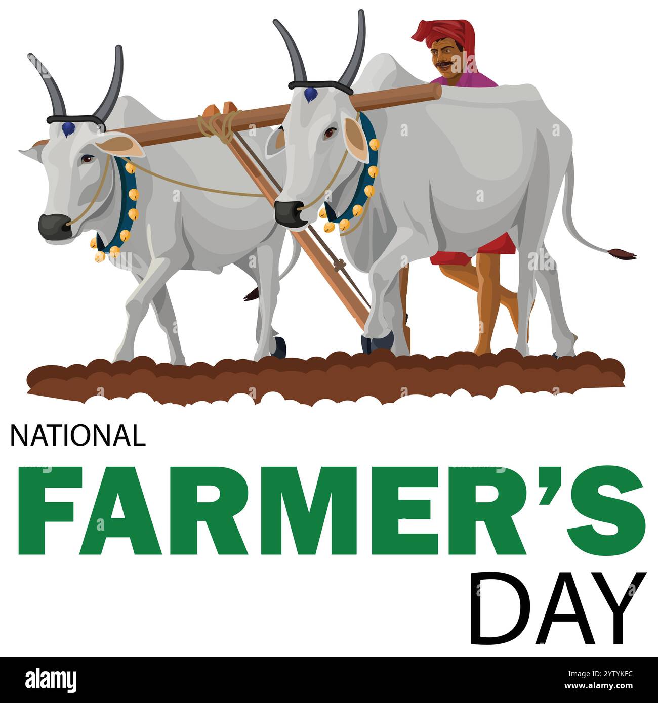 Happy Farmers Day. Farmers Day poster, Indian Farmer working in ...