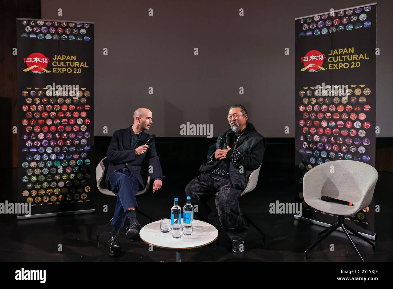 London, UK. 08th Dec, 2024. Artist Takashi Murakami with Sam Thorne ...