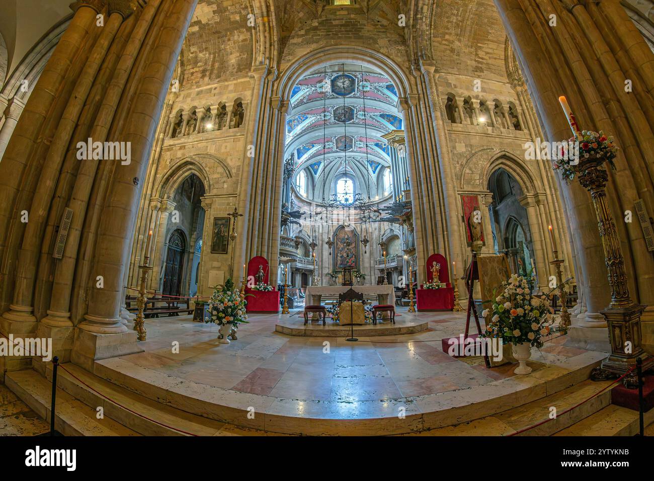 LISBON, PORTUGAL - APRIL 8, 2024: Interior of the Lisbon Cathedral ...