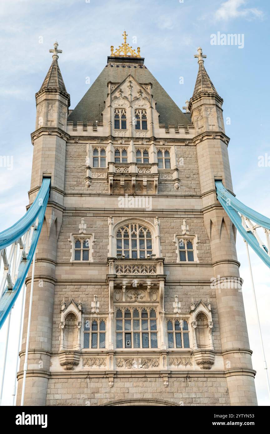 Tower bridge in London. The Tower Bridge is a suspension bridge with a ...