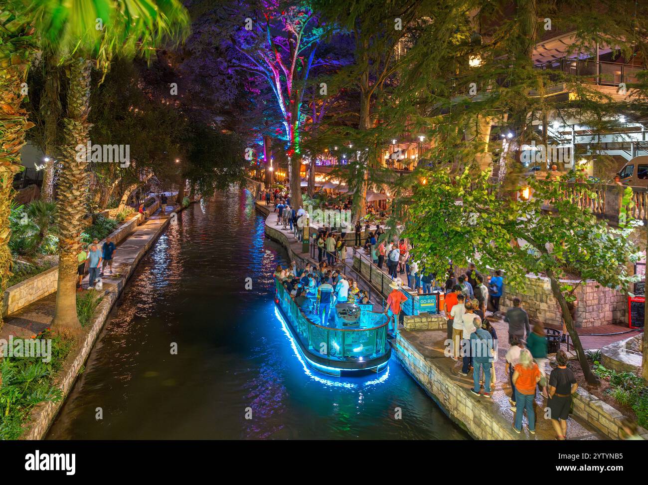 River Walk at night, San Antonio, Texas, USA Stock Photo - Alamy