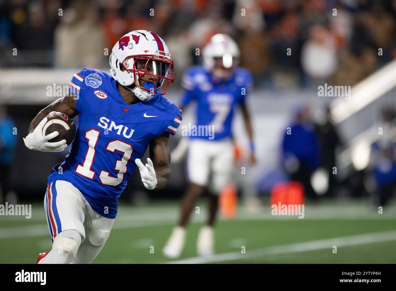 December 7, 2024: Southern Methodist Mustangs wide receiver Roderick ...