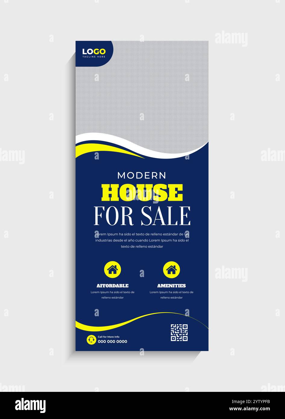 Real Estate standee roll up banner template design Stock Vector Image ...
