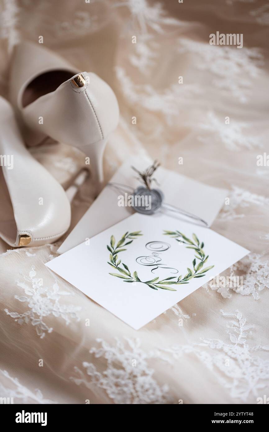 Accessories details for the bride. wedding details for women Stock ...