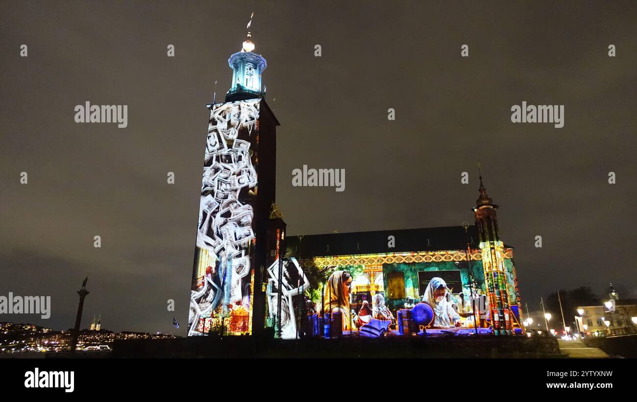 Stockholm, Sweden, December 7, 2024. Art installation dedicated to ...