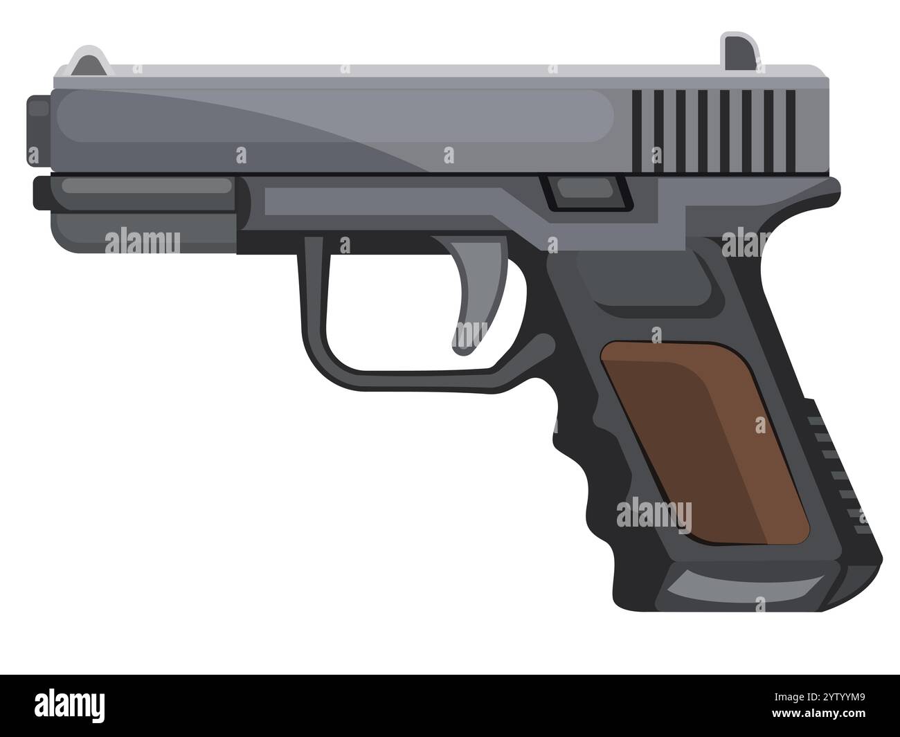 Pistol model. Police force weapon Stock Vector Image & Art - Alamy