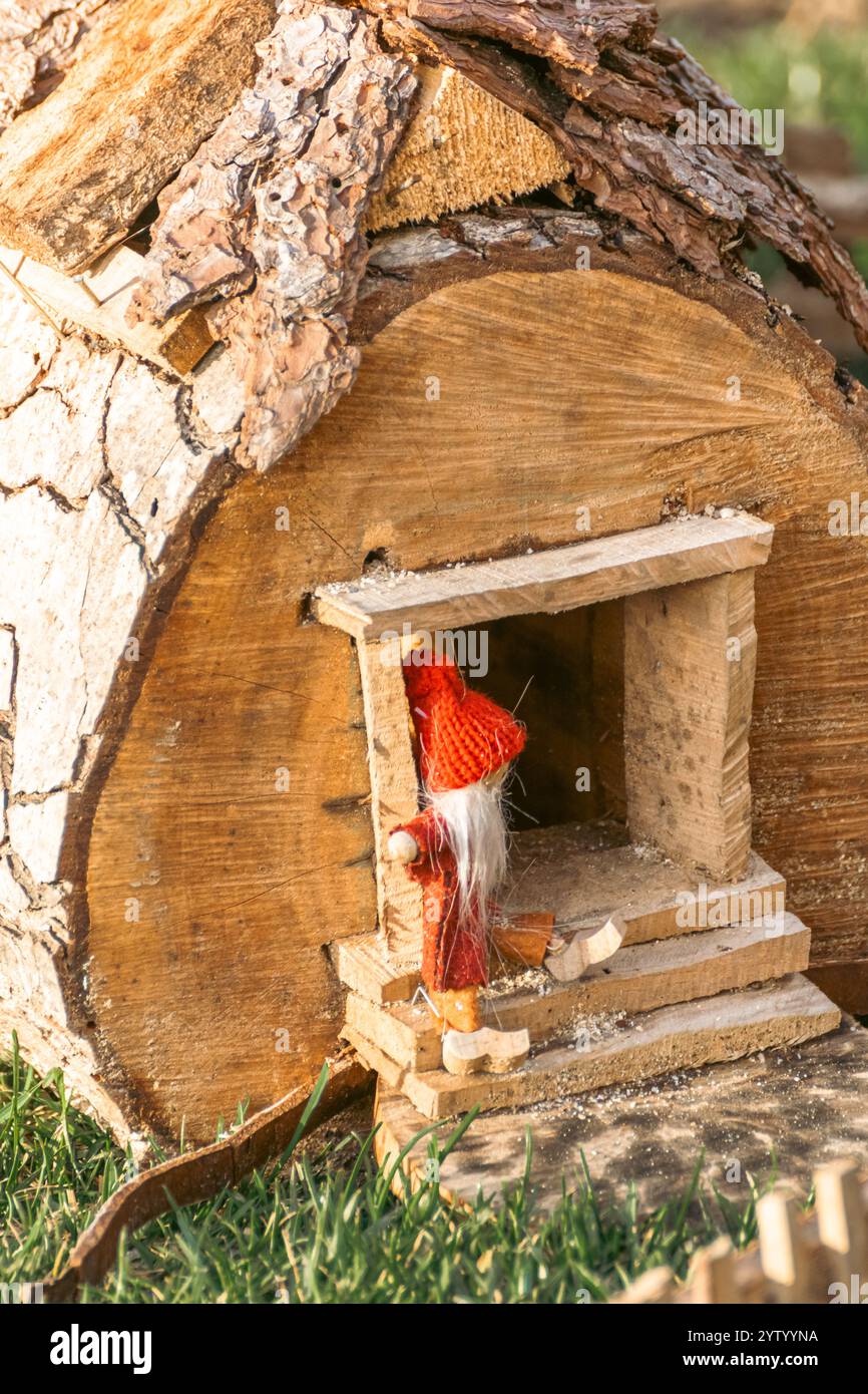 Wooden toy house tree hi-res stock photography and images - Alamy
