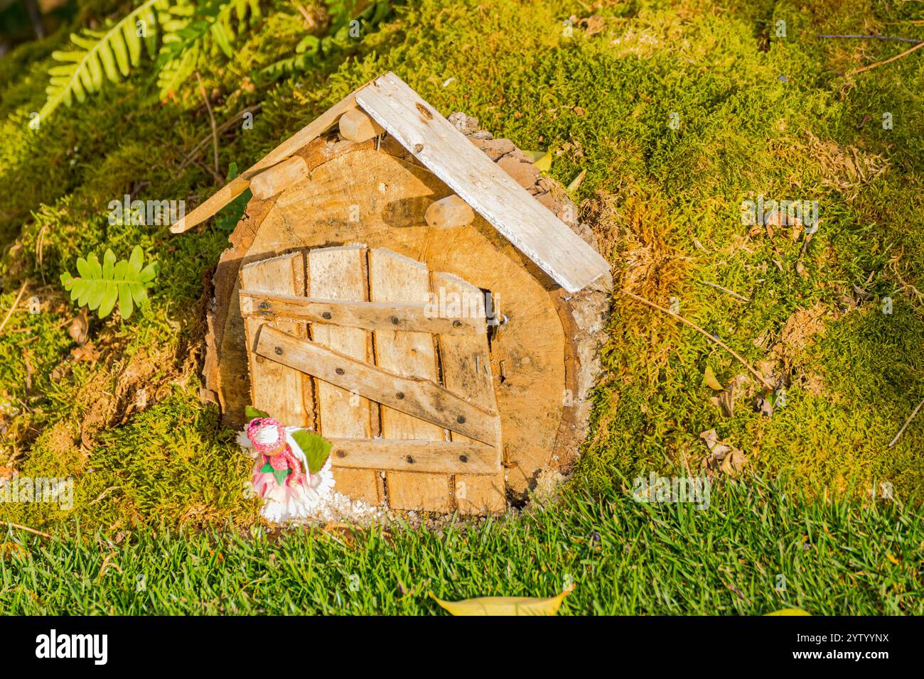 Wooden toy house tree hi-res stock photography and images - Alamy